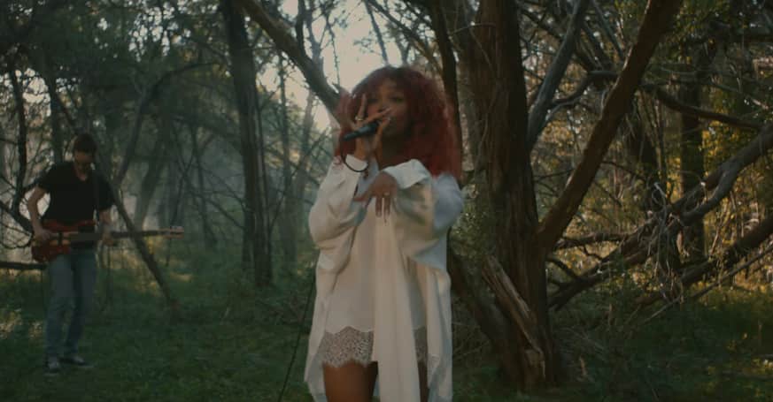 Watch SZA perform an enchanting rendition of “Go Gina” in the forest ...