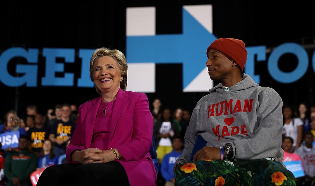 Hillary Clinton Brings Out Pharrell At North Carolina Rally | The FADER